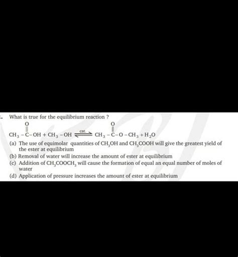 What Is True For The Equilibrium Reaction Filo