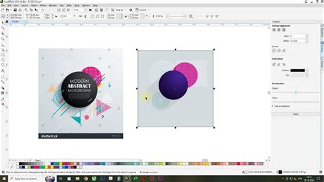 Abstract Circle Geometric Pattern Design In Coreldraw Youtube