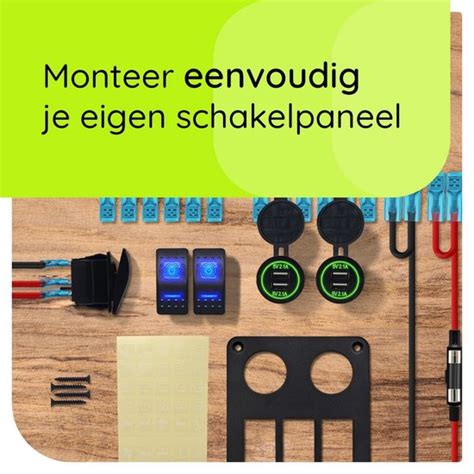 ProRide Schakelpaneel V Voor Auto Boot USB Stopcontact Poorten V A Bol