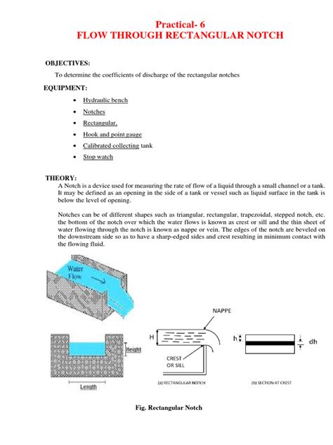 Rectangular Notch Pdf Download Free Pdf Discharge Hydrology Soft Matter