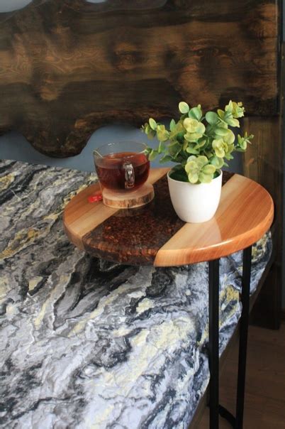 Кофейный столик из слэба горного карагача и эпоксидной смолы, с ...