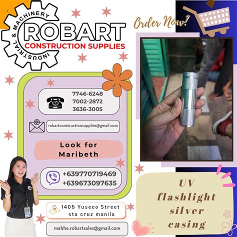 Uv Flashlight Silver Casing Commercial And Industrial Construction Tools And Equipment On Carousell