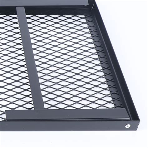Outdoor Folding Campfire Grill Portable Fire Pit Blck Metal Cooking