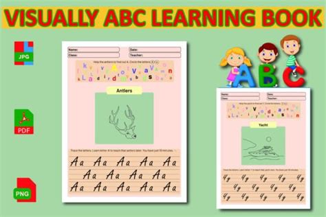 Abc Visually Learning Book Graphic By Illustration New Jersey · Creative Fabrica Abc Visually Learning Book Graphic By Illustration New Jersey · Creative Fabrica