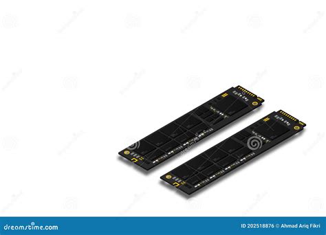 Nvme Express M2 Memory Realistic 3d Isometric Illustration Random Access Memory Personal
