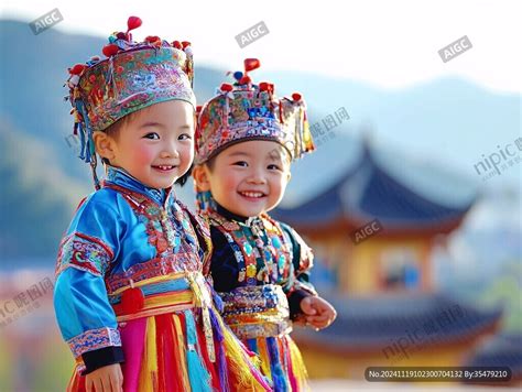 Ai创作图畲族男孩女孩 土族男孩女孩 仫佬族男孩女孩 仡佬族男孩女孩 朝鲜族男孩女孩 布依族男孩女孩 蒙族儿童 毛南族男孩女孩 京族男孩女孩 壮族男孩女孩 少数民族小孩 纳西族男孩女孩 侗族