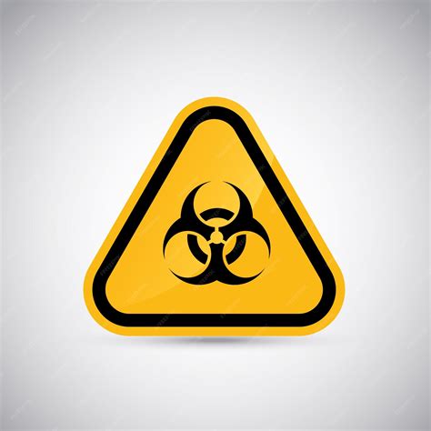 Premium Vector Biohazard Symbol Biological Hazard Warning Sign