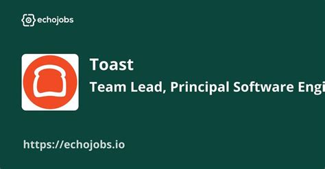 Toast Is Hiring Team Lead Principal Software Engineer Websites And
