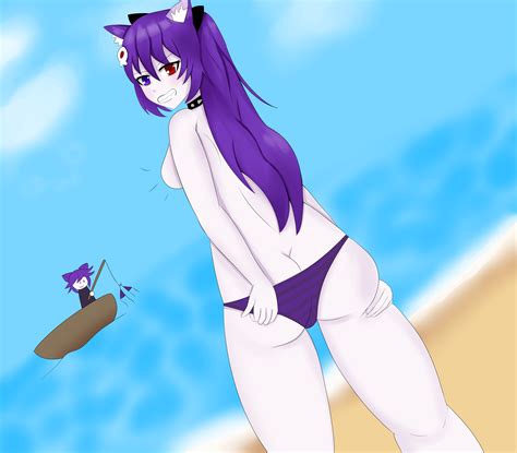 Rule 34 Ass Beach Bikini Bikini Bottom Topless Totless Vtuber Tsuki