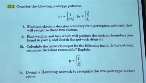 solved e3 2 consider the following prototype patterns i