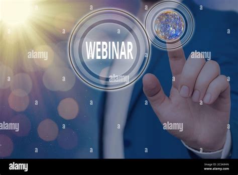 Writing Note Showing Webinar Business Concept For Engaging Online Event Where A Speaker Deliver