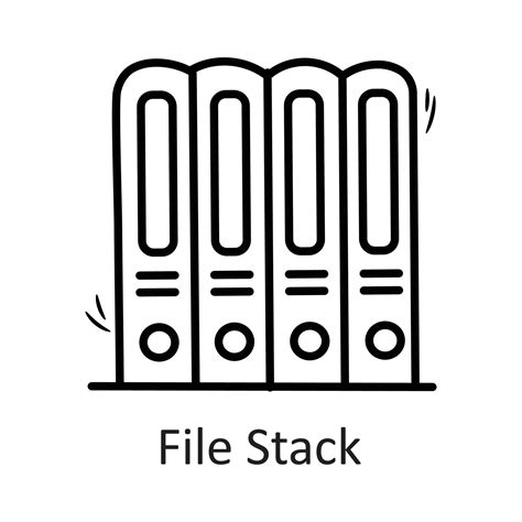 File Stack Vector Outline Icon Design Illustration Stationery Symbol On White Background Eps 10