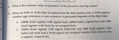 Solved What Is The Memory Value Of Question 3 If The