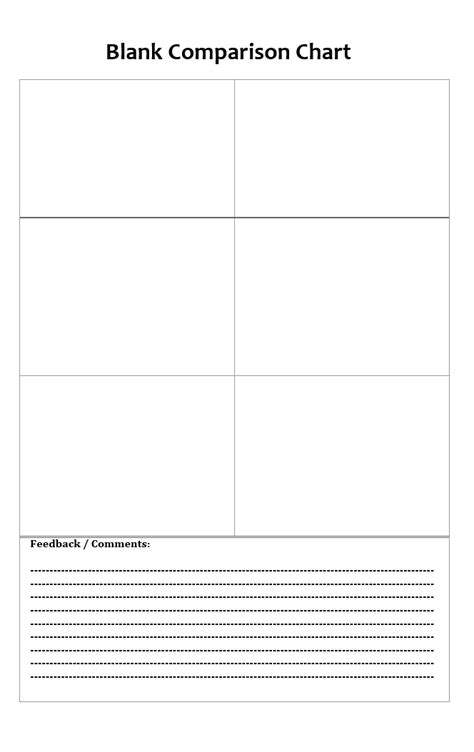 Comparison Chart Template Free Word Templates
