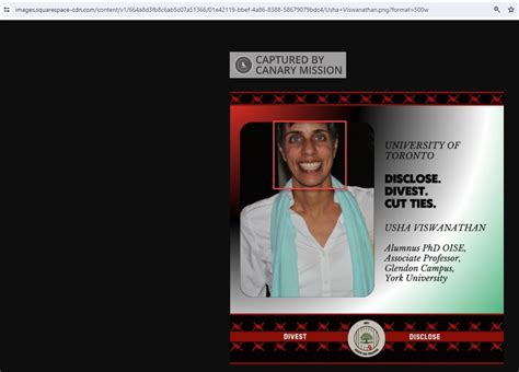 Usha Viswanathan Canary Mission