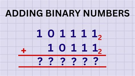 How To Add Binary Numbers Binary Addition Adding Binary Numbers Adding Base 2 Numbers