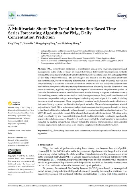 Pdf A Multivariate Short Term Trend Information Based Time Series