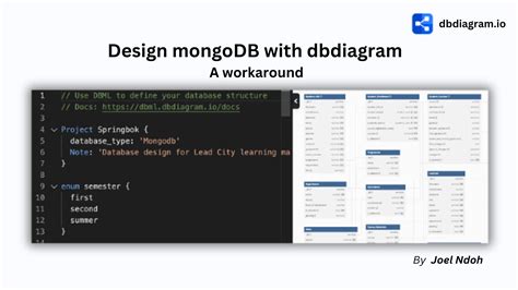 modeling nosql database mongodb etc with dbdiagram a workaround