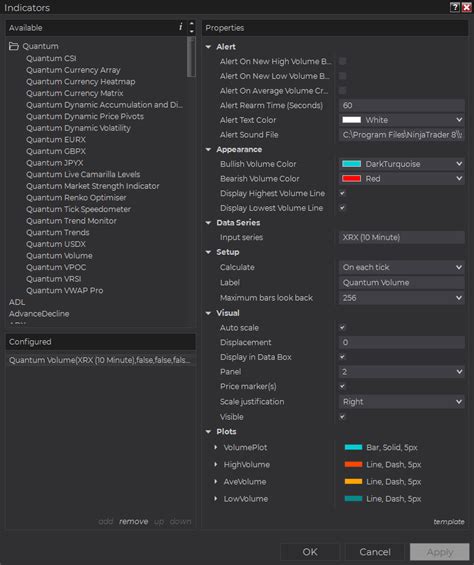 Volume For Ninjatrader 8 Information And Configuration Quantum Trading Indicators For