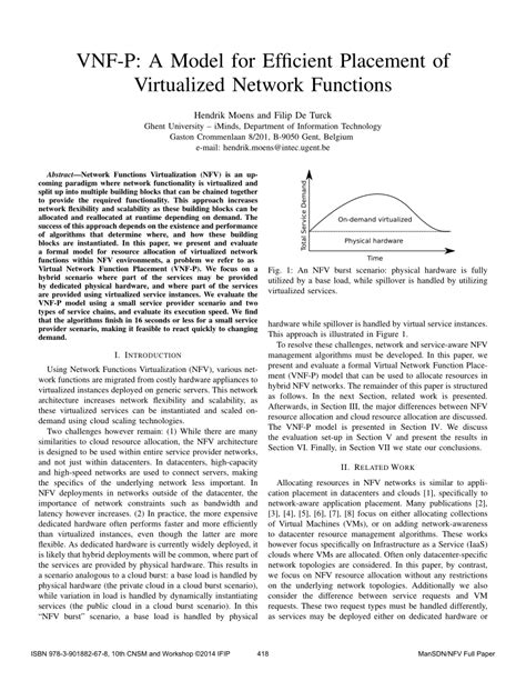 Pdf Vnf P A Model For Efficient Placement Of Virtualized Network
