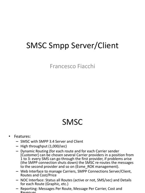 Smsc Smpp Server Client Pdf Areas Of Computer Science Computer Networking