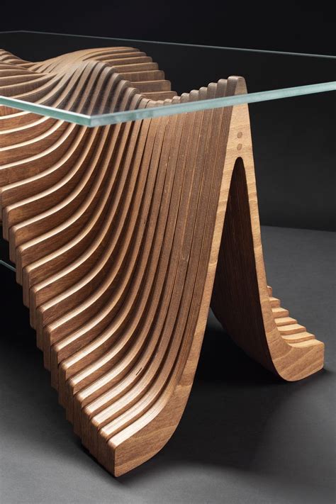 Parametric Coffee Table With Glass Top
