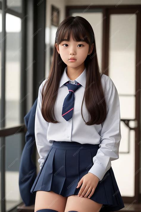 Premium Photo A Cute School Girl Character Photo Ai Generated