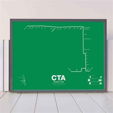 Cta Red Line El Poster Vanmaps