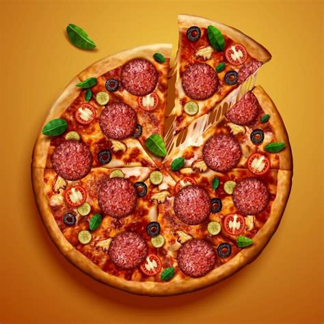 Pepperoni Pizza 4k Vectors And Illustrations For Free Download Freepik