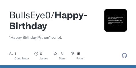 Github Bullseye0happy Birthday Happy Birthday Python Script