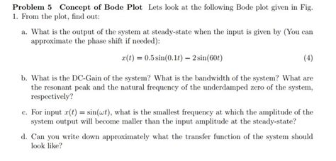 Solved Bode Diagram Chegg Com