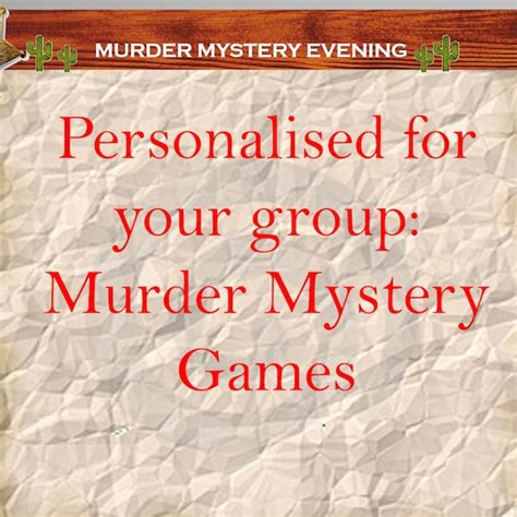 Personalised Crime And Murder Mystery Party Game Script Cowboy Or Etsy