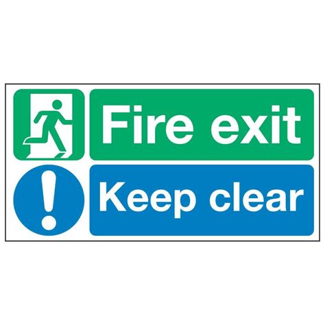 Fire Exit Only Push Bar To Open This Door Is Alarmed Linden Signs Print