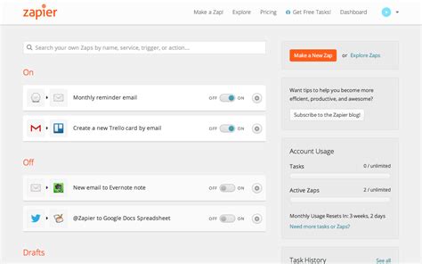 Zapier Web English Evernote App Center