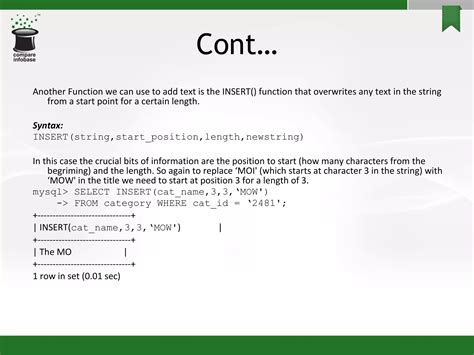 Mysql Functions Ppt