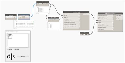 data shapes ui packages dynamo