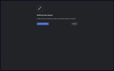 Connect To A Project When Trying To See The Preview In A Standalone