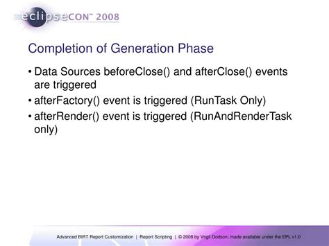 Ppt Advanced Birt Report Customization Report And Chart Scripting