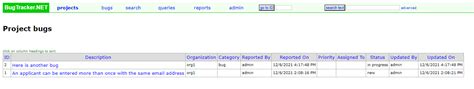 viewing project issues — bug tracker 3 6 8 documentation