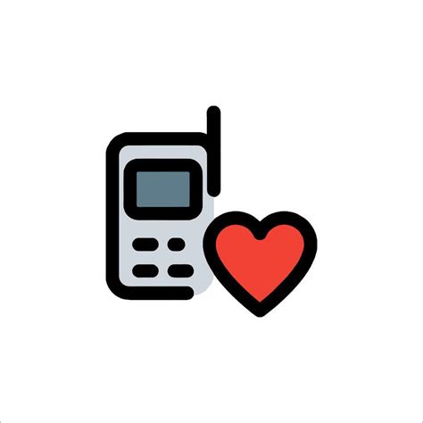 A Cell Phone With A Heart Icon 54103919 Vector Art At Vecteezy