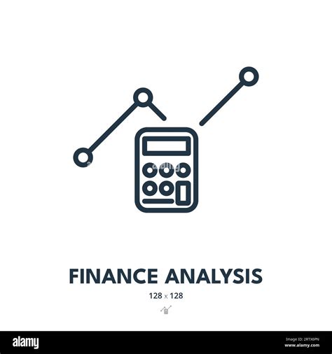 Finance Analysis Icon Data Financial Report Editable Stroke Simple Vector Icon Stock Vector