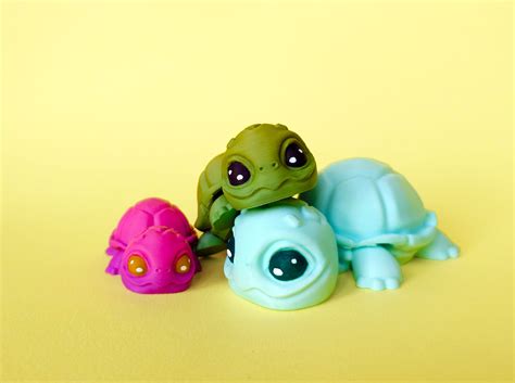 Stl File Cute Chibi Tortoise 🐢 ・3d Printing Design To Download・cults
