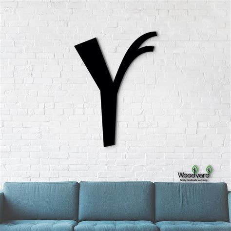 Панно буква Y 15x10 см картины и лофт декор из дерева на стену