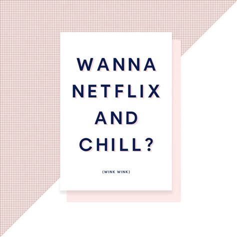 Wanna Netflix And Chill Card Netflix And Chill Funny Card Etsy