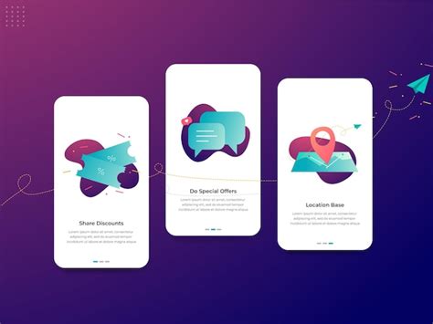 Premium Vector Onboarding Design For Mobile App