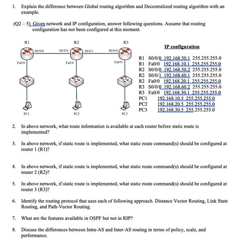 Solved 1 Explain The Difference Between Global Routing