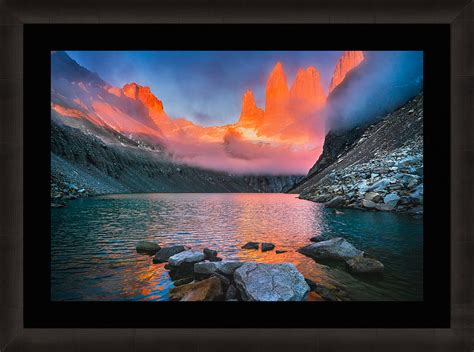 Rebirth Sunrise At Laguna Torre With Torres Del Paine Patagonia
