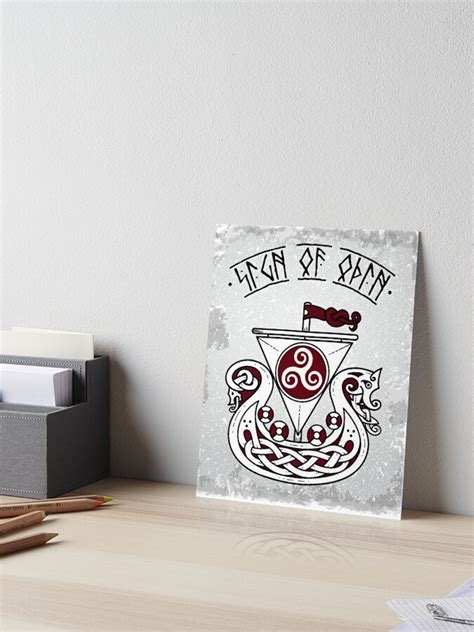 norse military ship of oden art board print for sale by emil1993