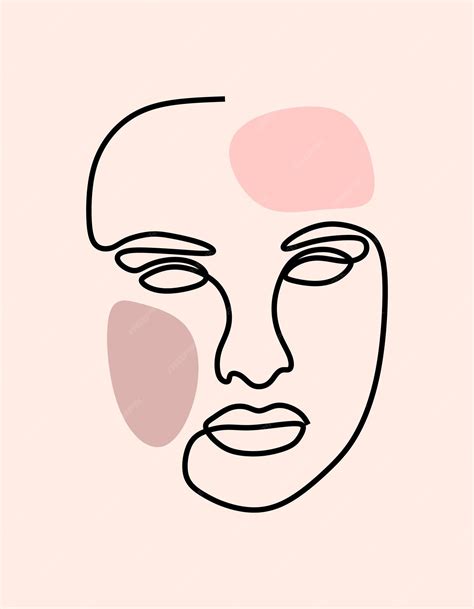 Premium Vector Aesthetic Abstract Woman Face Oneline Continuous