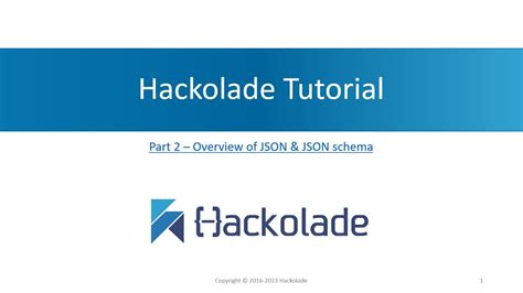 Hackolade Tutorial Part 2 Overview Of Json And Json Schema Youtube